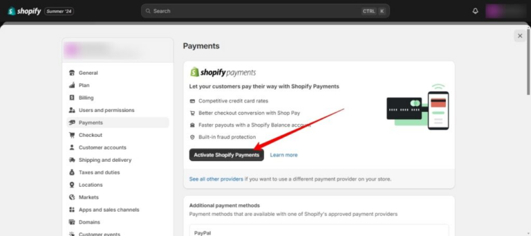 How to Set Up Shopify Payments & Additional Payment Methods